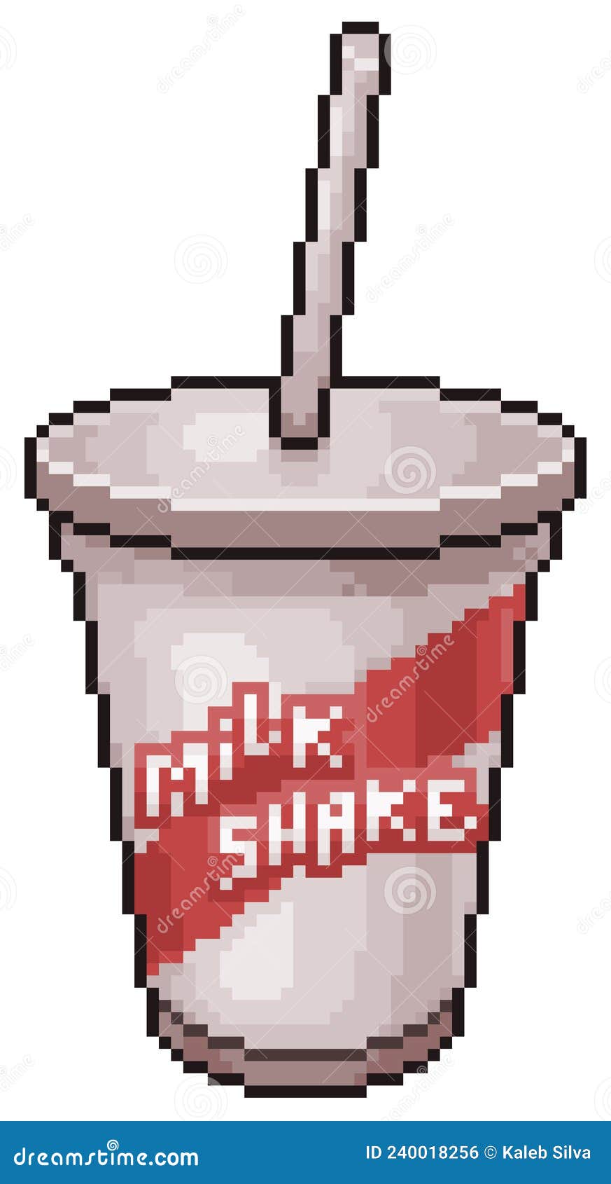 Pixel Art Milkshake Vector Icon For 8bit Game | CartoonDealer.com ...
