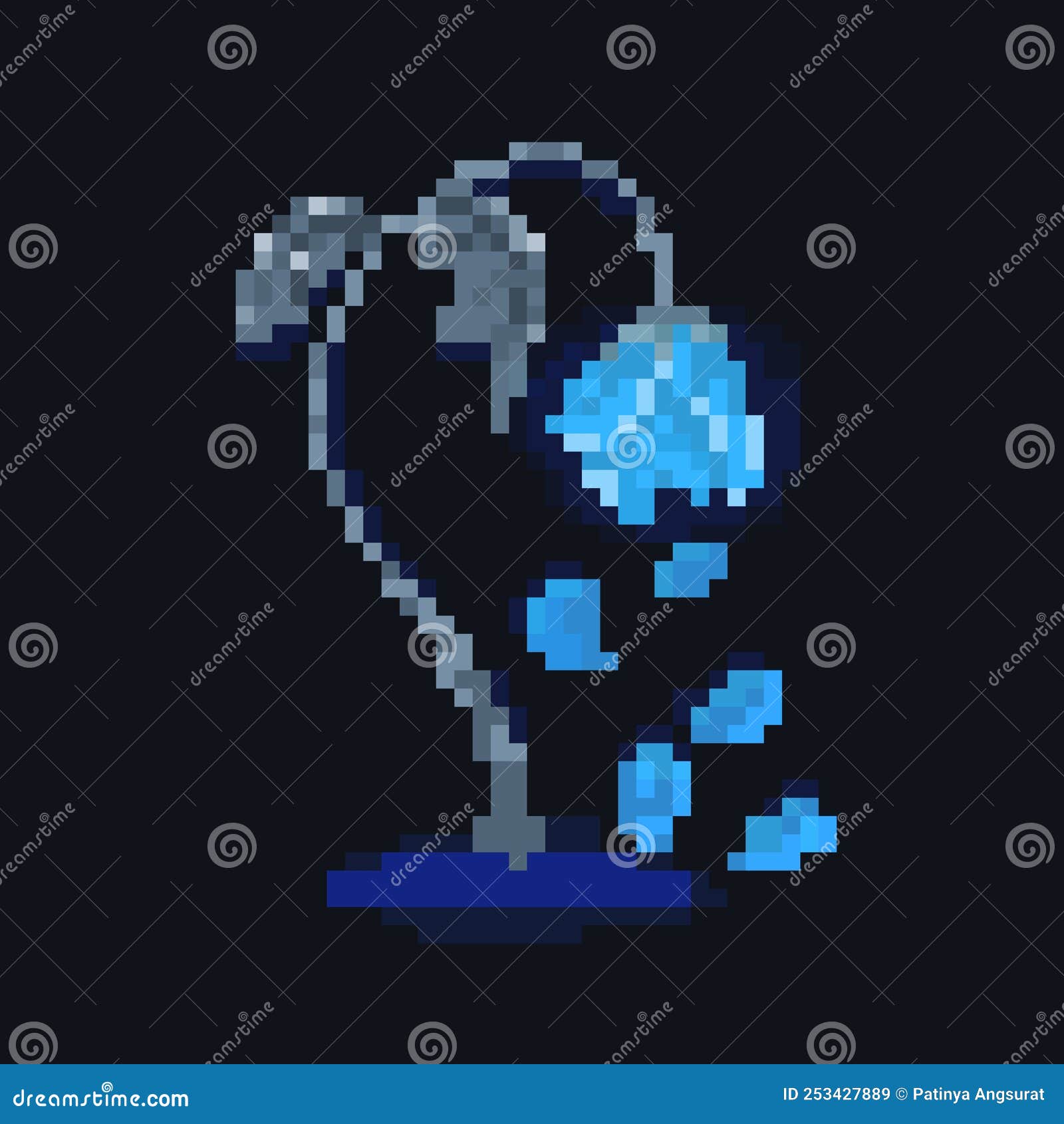 Pixel Art Morrendo Rosa Azul. Ilustração Stock - Ilustração de grito ...
