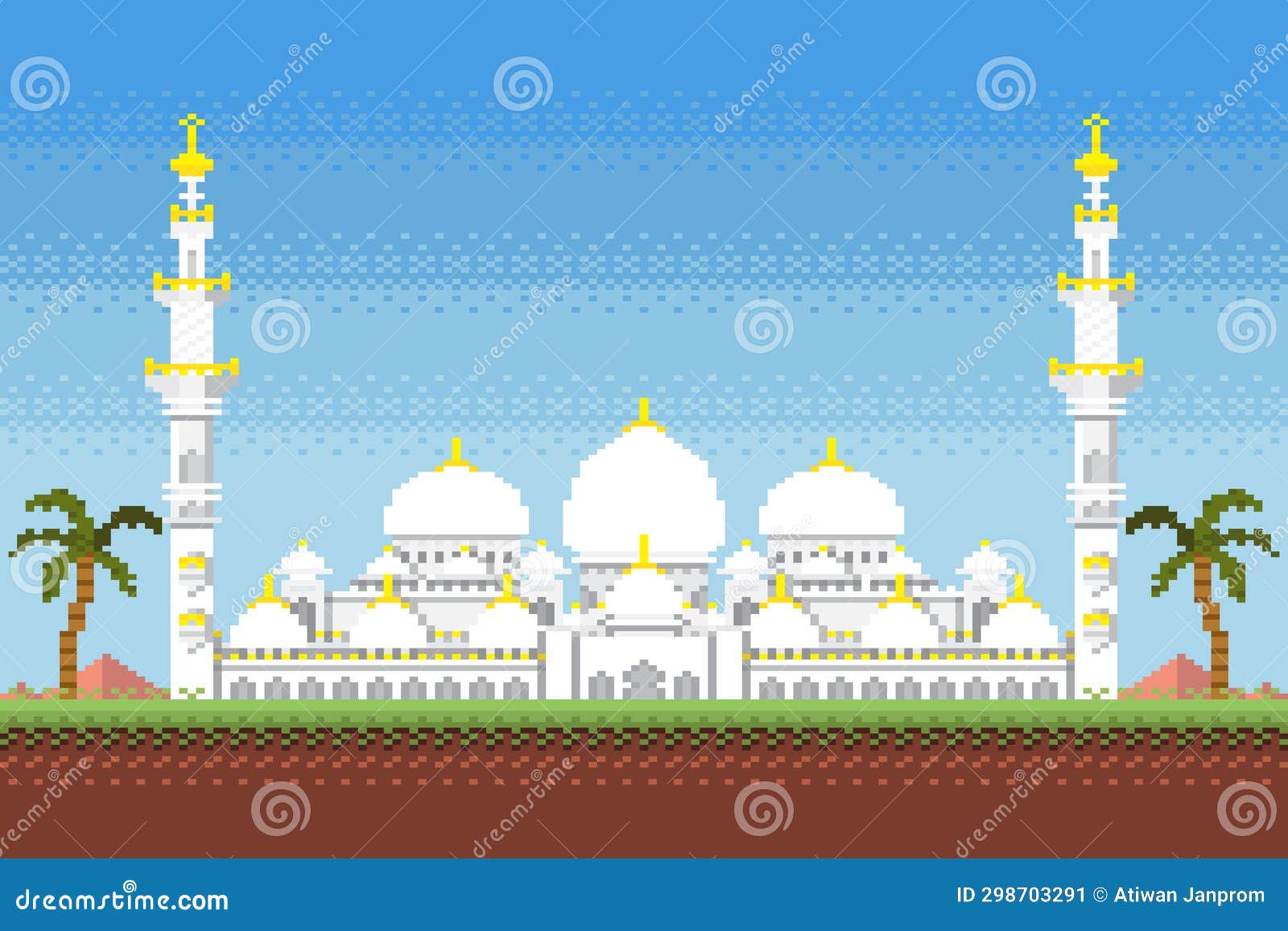 Pixel Art 3 stock vector. Illustration of white, concept - 298703291
