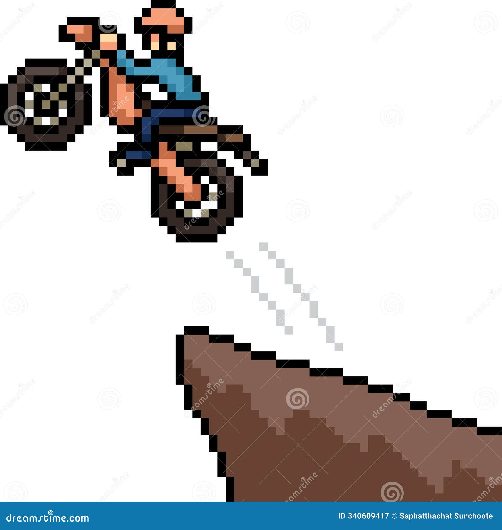 KTM Motorcycle Pixel Art Drawing Illustration Royalty-Free Stock Photo ...