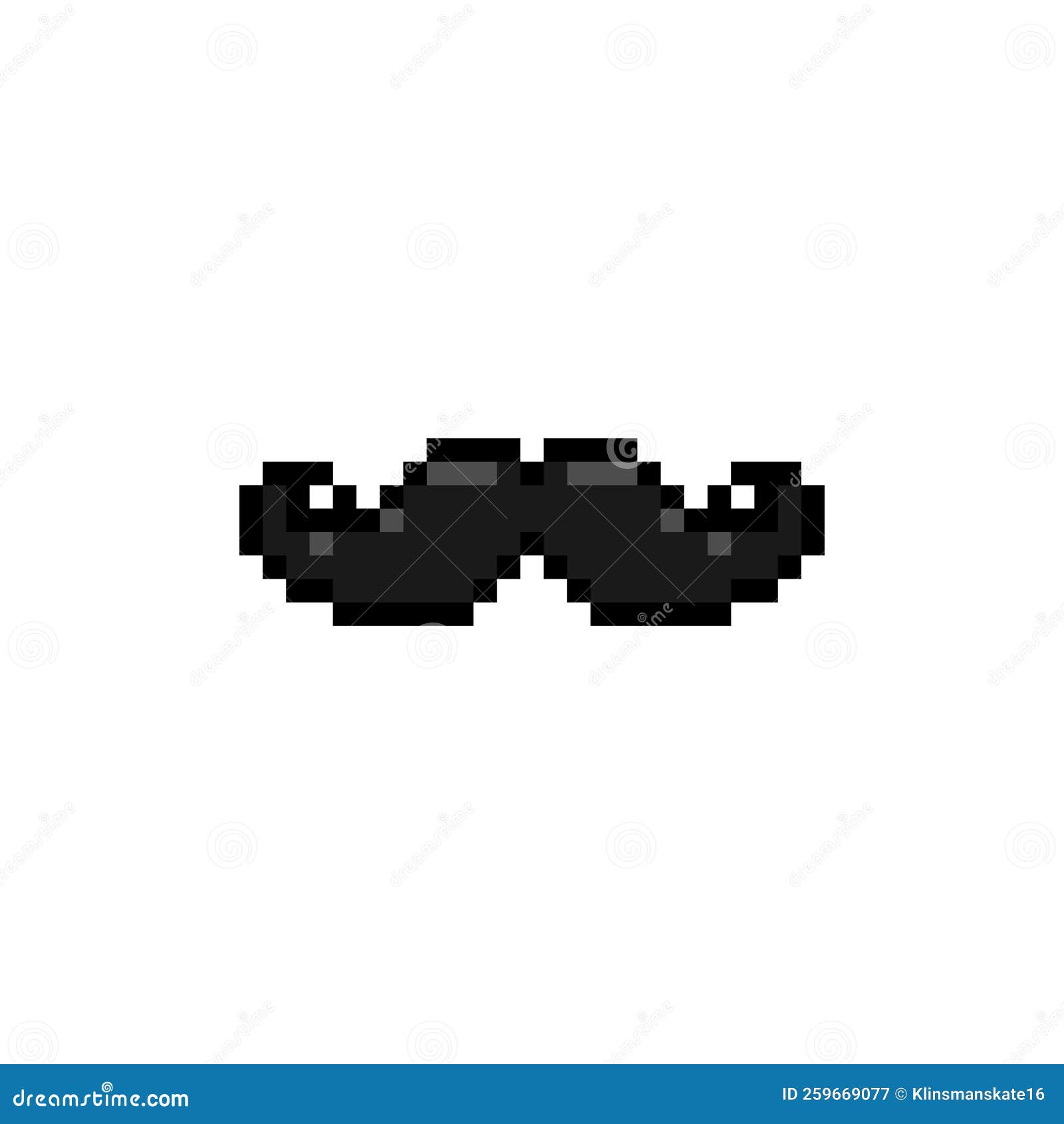 Pixel Art Moustaches Design Vector | CartoonDealer.com #259669077