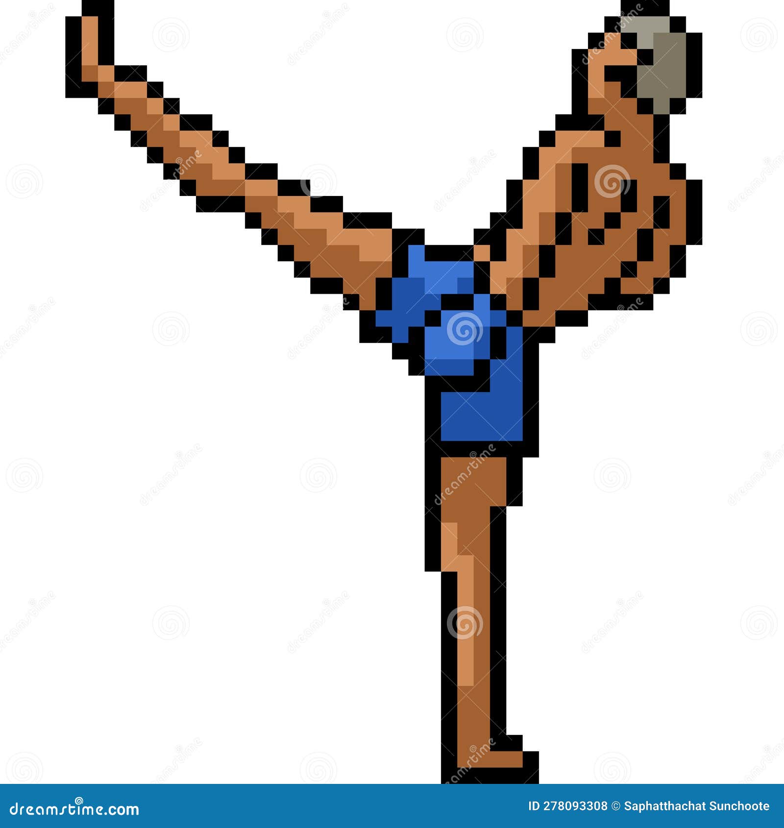 Pixel art muay thai kick stock vector. Illustration of sport - 278093308