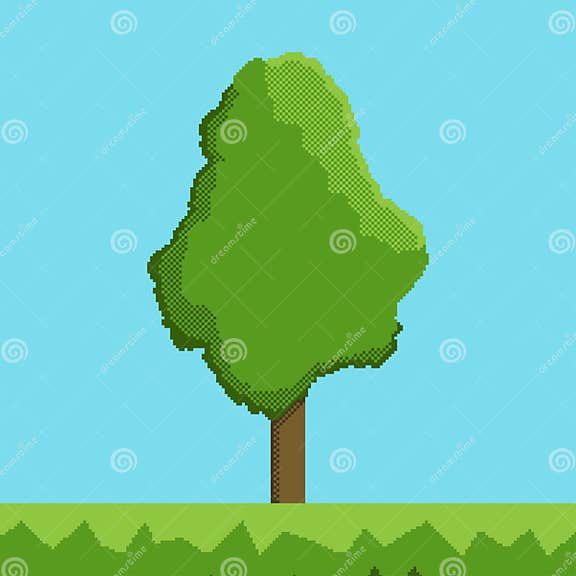 Pixel art nature elements stock vector. Illustration of pixart - 271180189