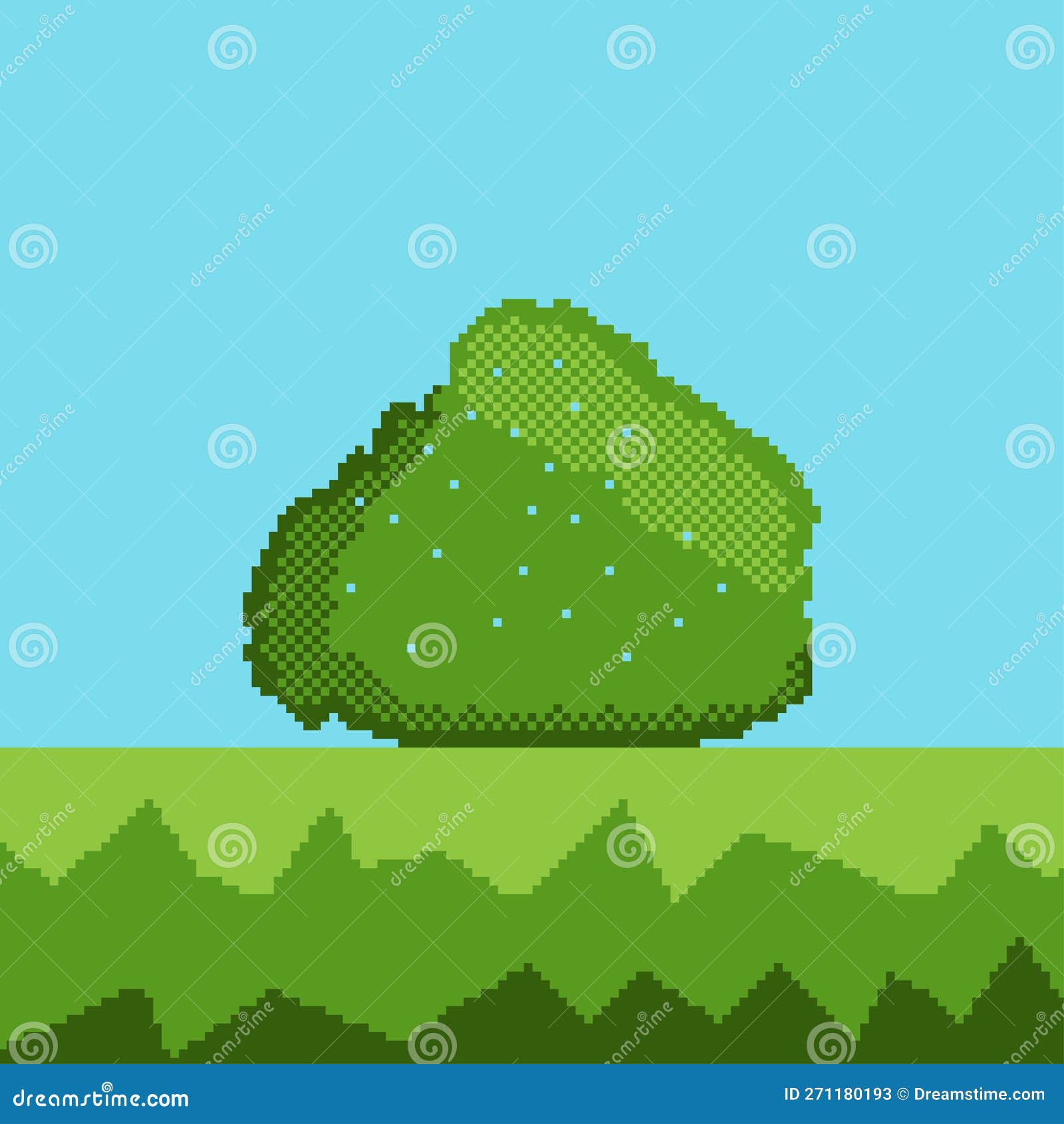 Pixel art nature elements stock illustration. Illustration of pixelart ...