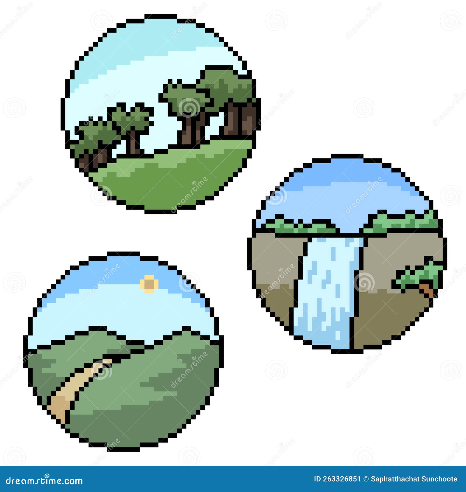 Waterfall Pixel Art