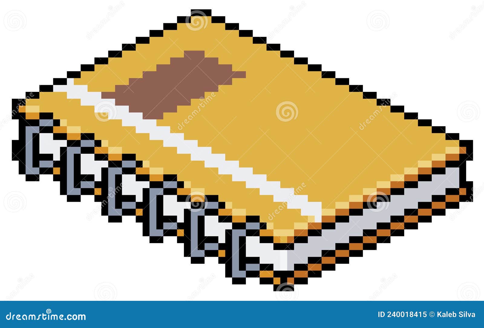 Pixel Art Notebook, Sheets, Isometric 8bit Game Item Stock Vector ...