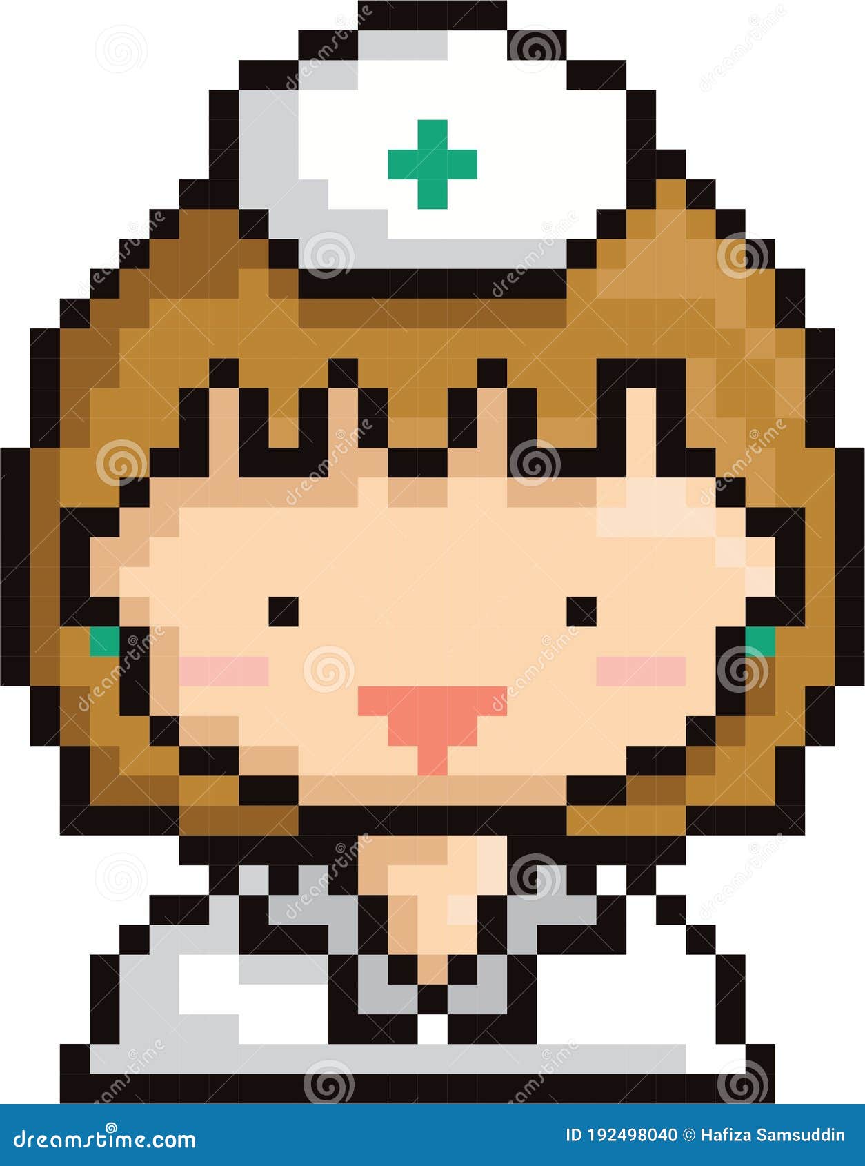 Pixel Art Nurse. Vector Illustration Decorative Design Stock Vector ...
