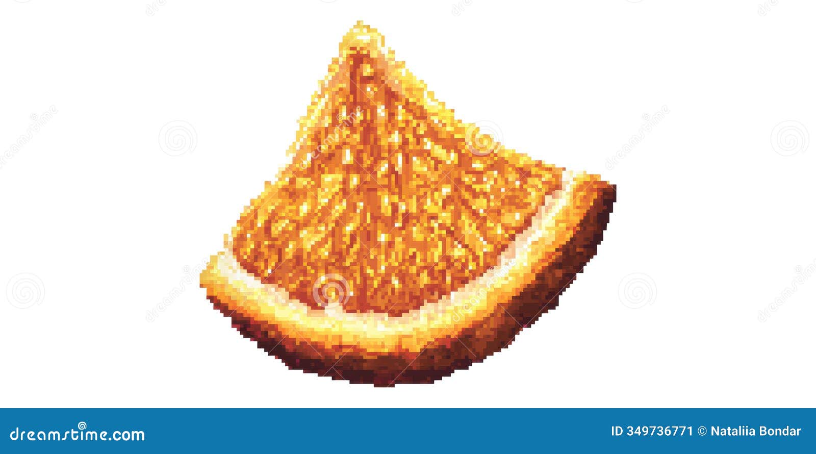 Pixel Art Orange Slice Isolated on Transparent Background Stock ...