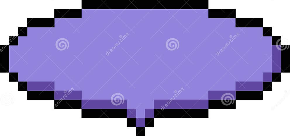 Pixel Art Oval Speech Bubble Stock Illustration - Illustration of ...