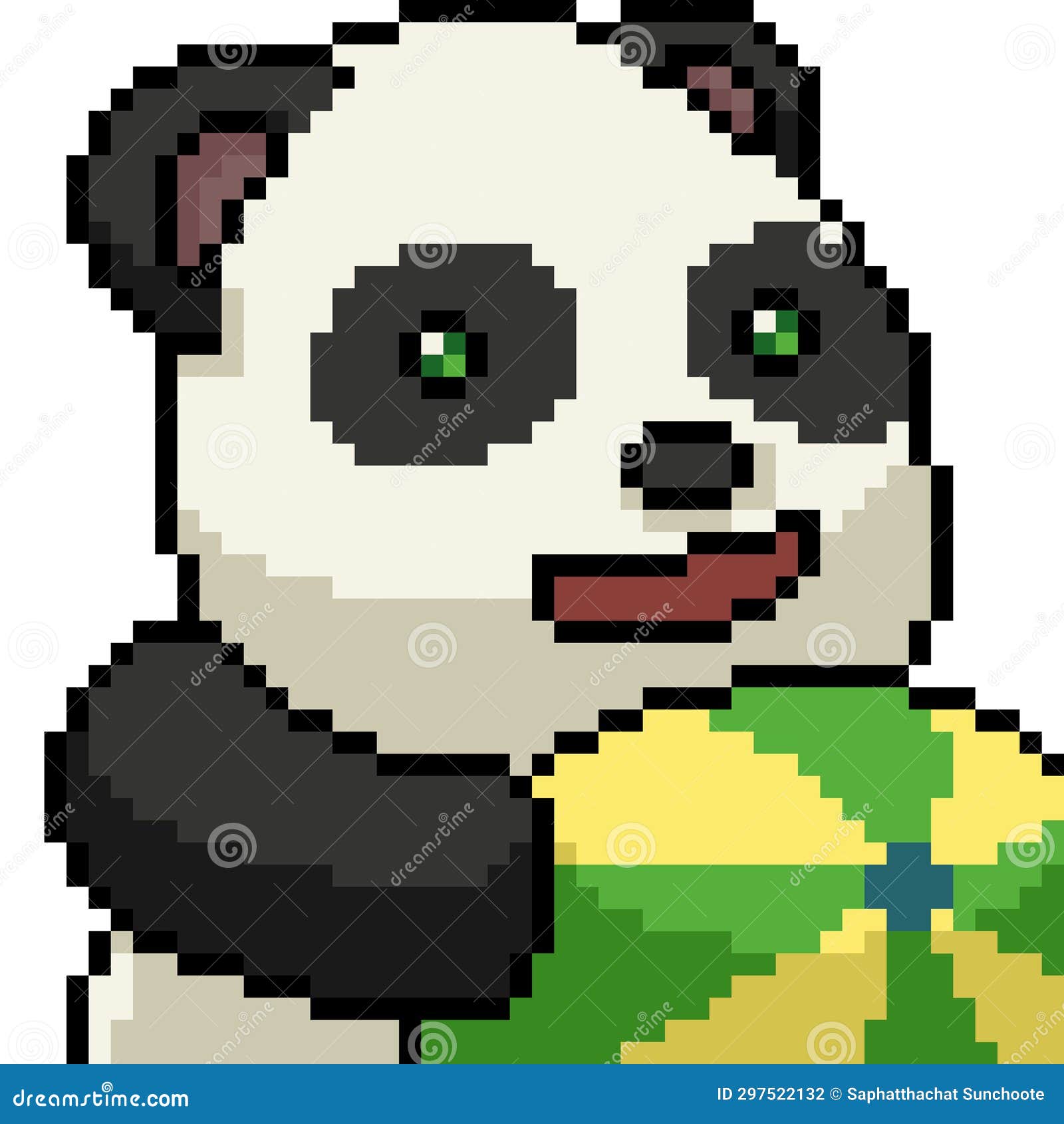 Pixel Art Panda: Detailed Character Design With Adorable Troubadour ...