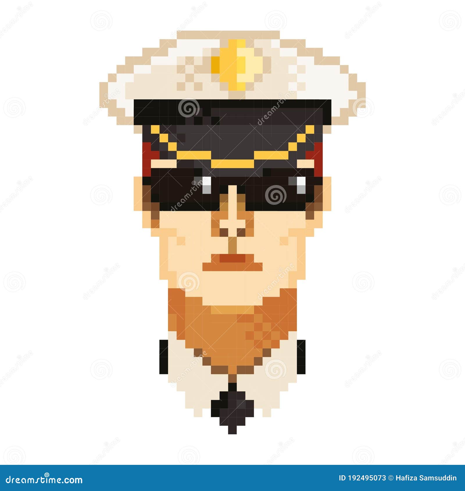 Pixel Art Pilot. Vector Illustration Decorative Design Stock Vector ...