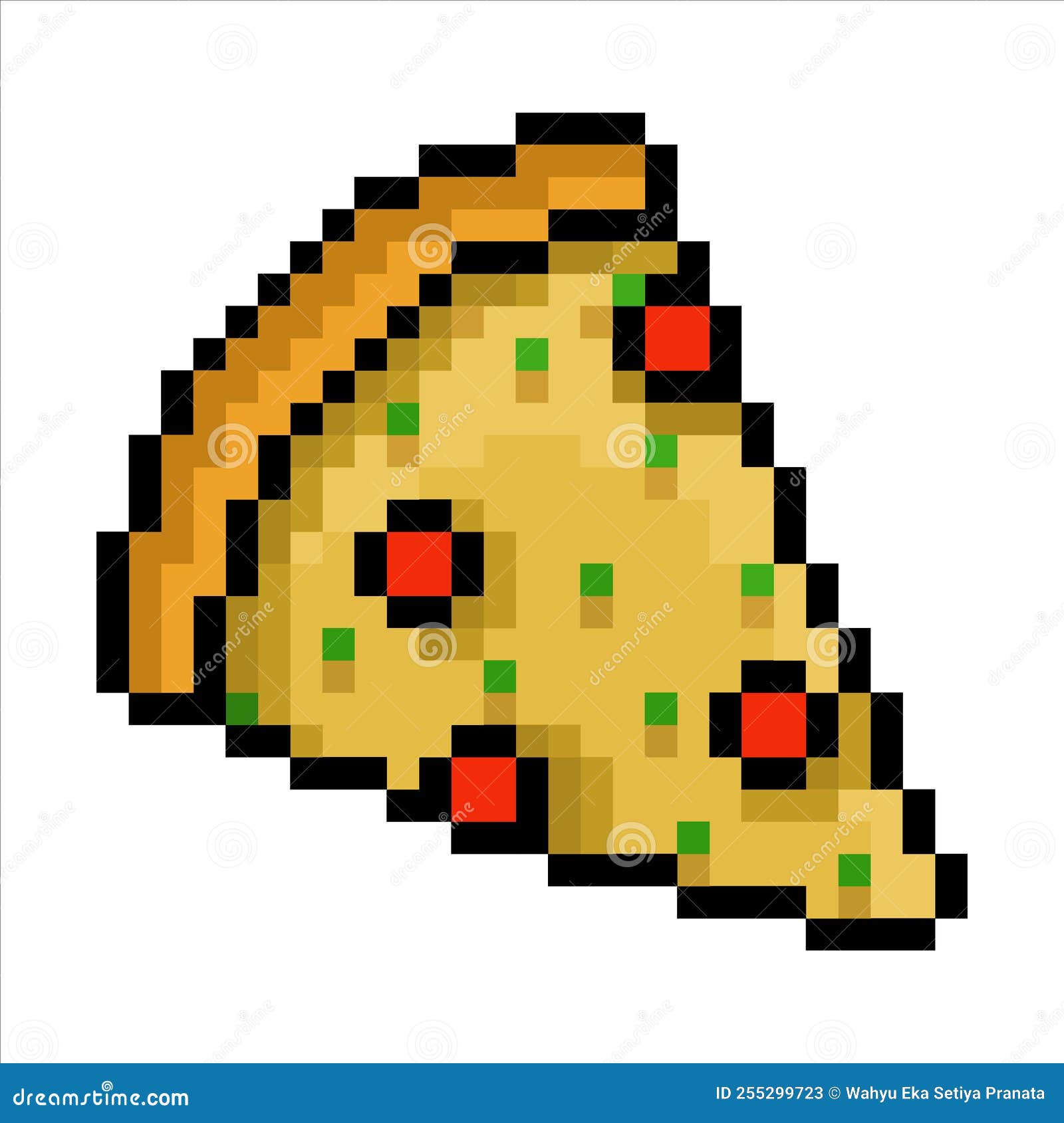 Pixel art pizza stock vector. Illustration of vegetable - 255299723