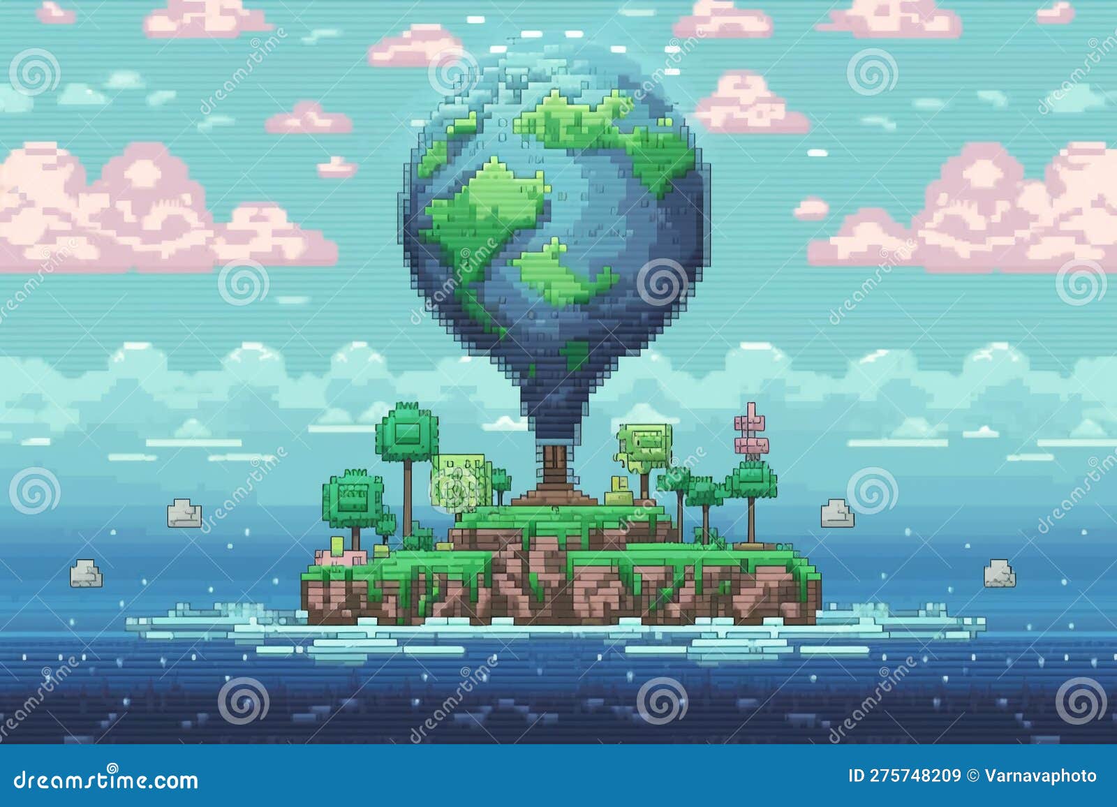 Pixel Art for Planet Earth: a Fun and Festive Design for the Occasion ...