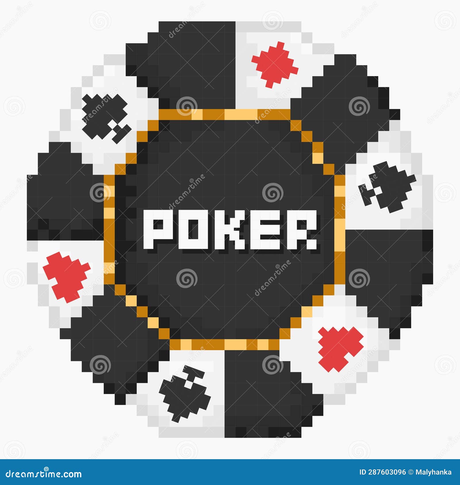 Pixel Art Poker. Pixelated 8 Bit Playing Cards Deck Icons With Clubs ...