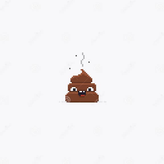 Pixel Art Poop ilustração do vetor. Ilustração de projeto - 111875507