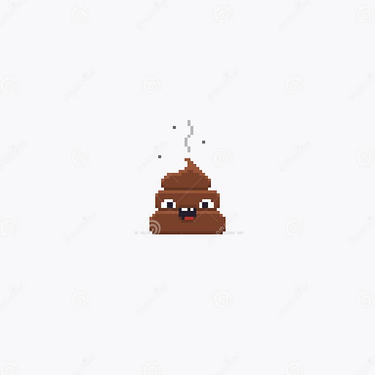 Pixel Art Poop vektor abbildung. Illustration von nett - 111875507