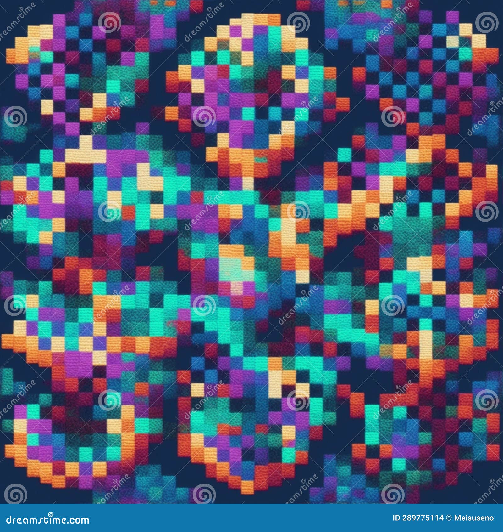 Pixel Art, Random Pattern Illustration Ai Generated Stock Illustration ...