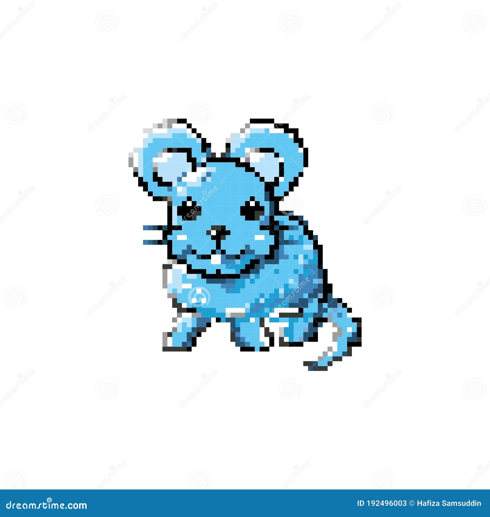 Pixel Art Rat. Vector Illustration Decorative Design Stock Vector ...