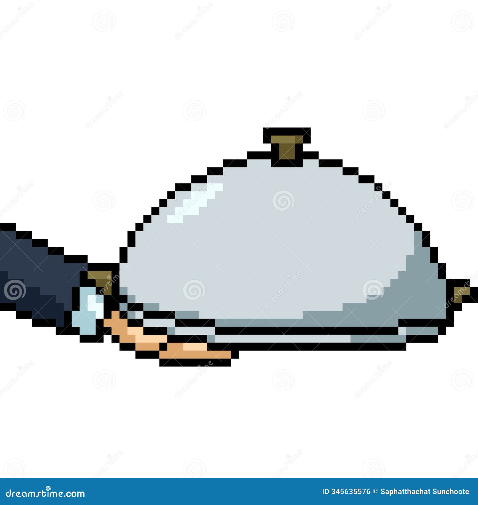 Pixel Art Of Restaurant Food Serve Vector Illustration | CartoonDealer ...