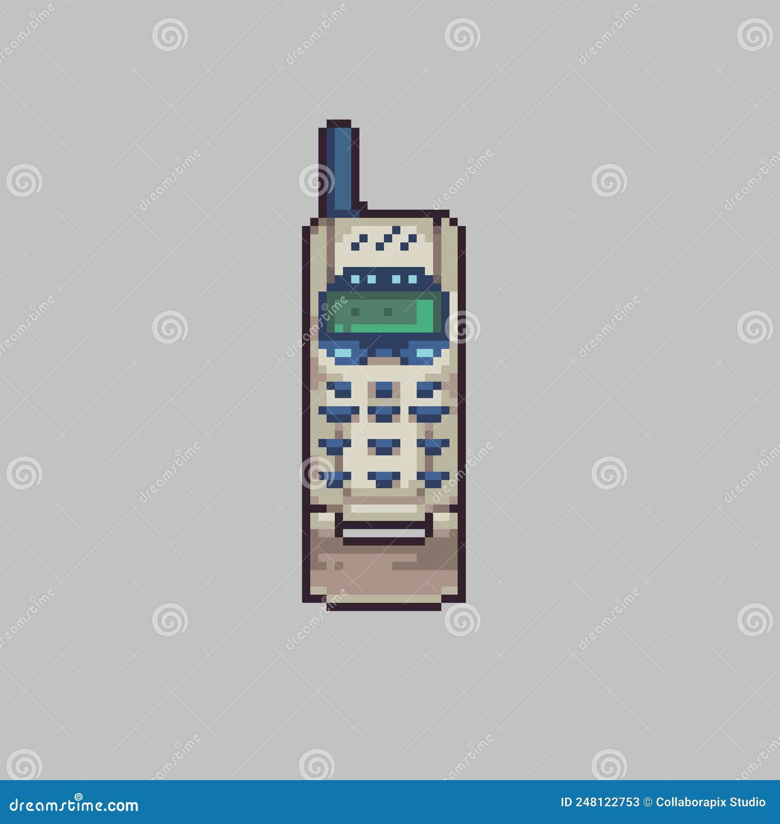 Pixel Art Retro Cell Phone for Game Development Stock Vector ...