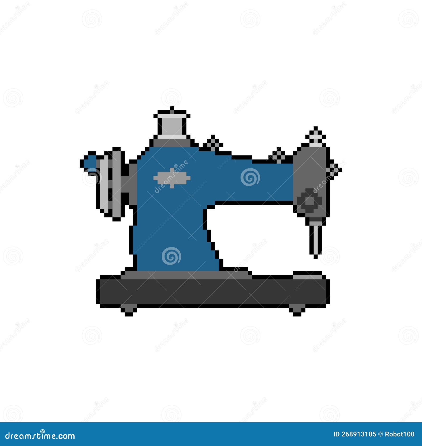 Pixel Art Retro Sewing Machine 8 Bit. Pixelated Vector Illustration ...