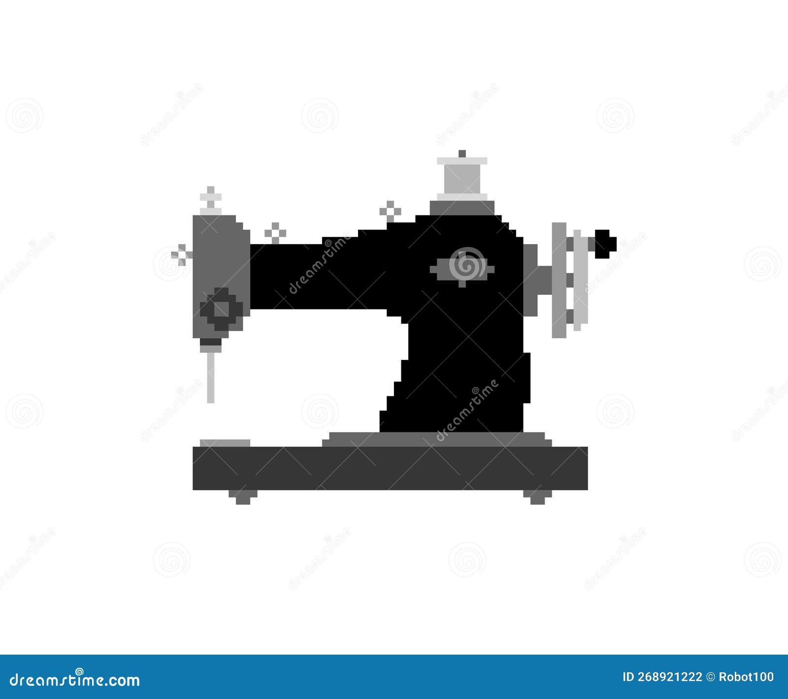 Pixel Art Retro Sewing Machine 8 Bit. Pixelated Vector Illustration ...