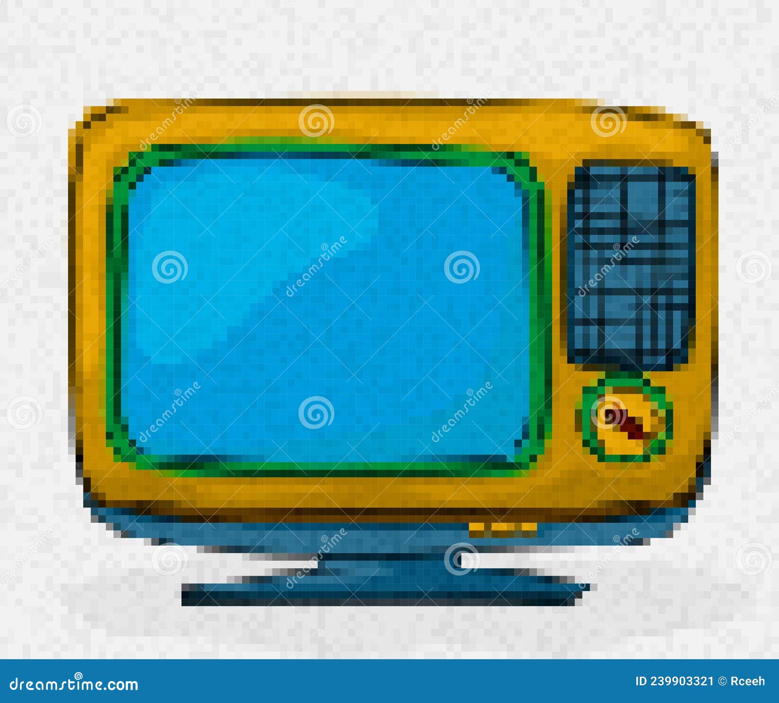 Pixel Art Retro TV 4 vektor abbildung. Illustration von bild - 239903321