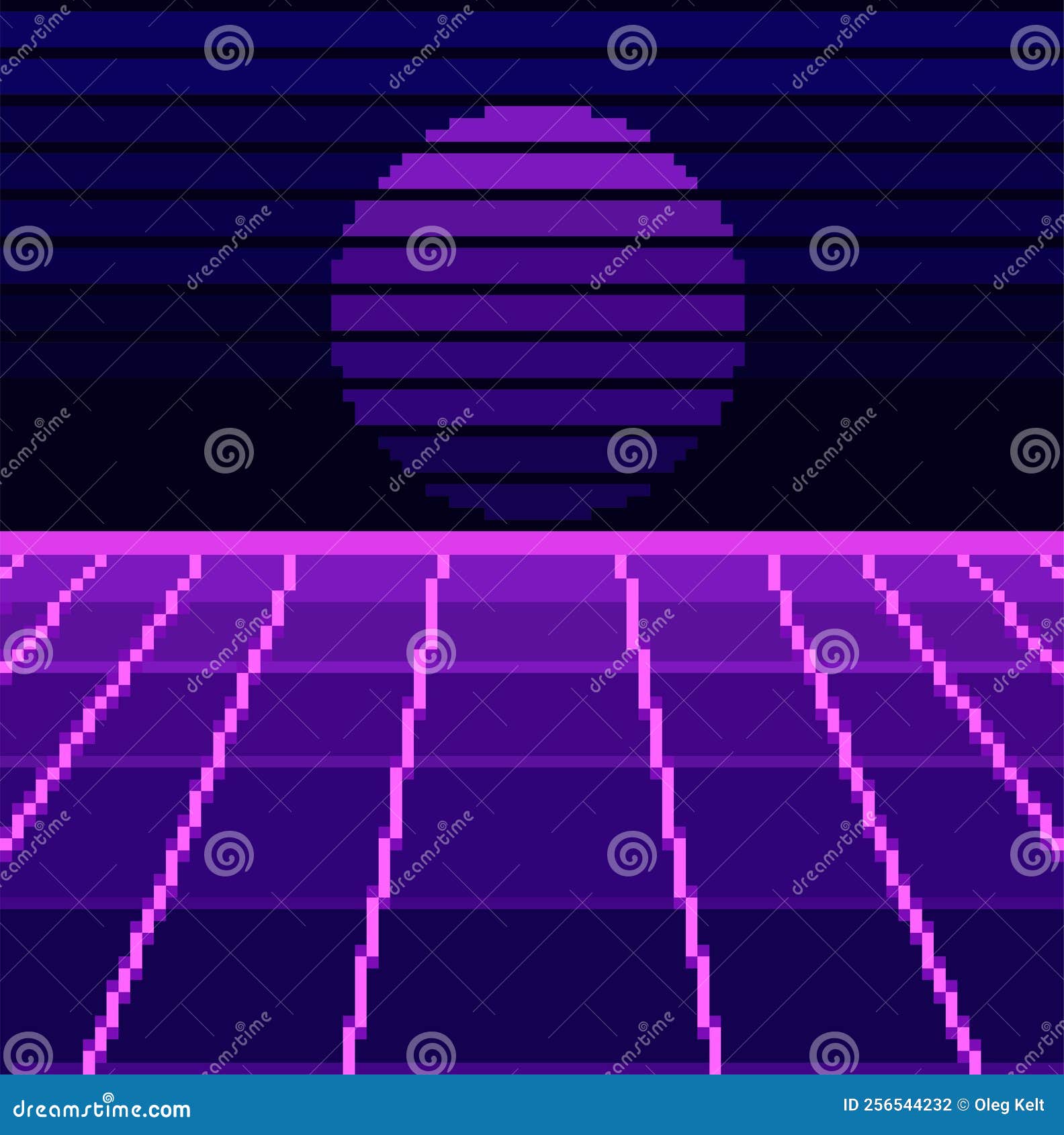 Pixel Art Retro Wave Sci-Fi Background With Sunrise Or Sunset. Pixel ... Pixel Art Retro Wave Sci-Fi Background With Sunrise Or Sunset. Pixel ...