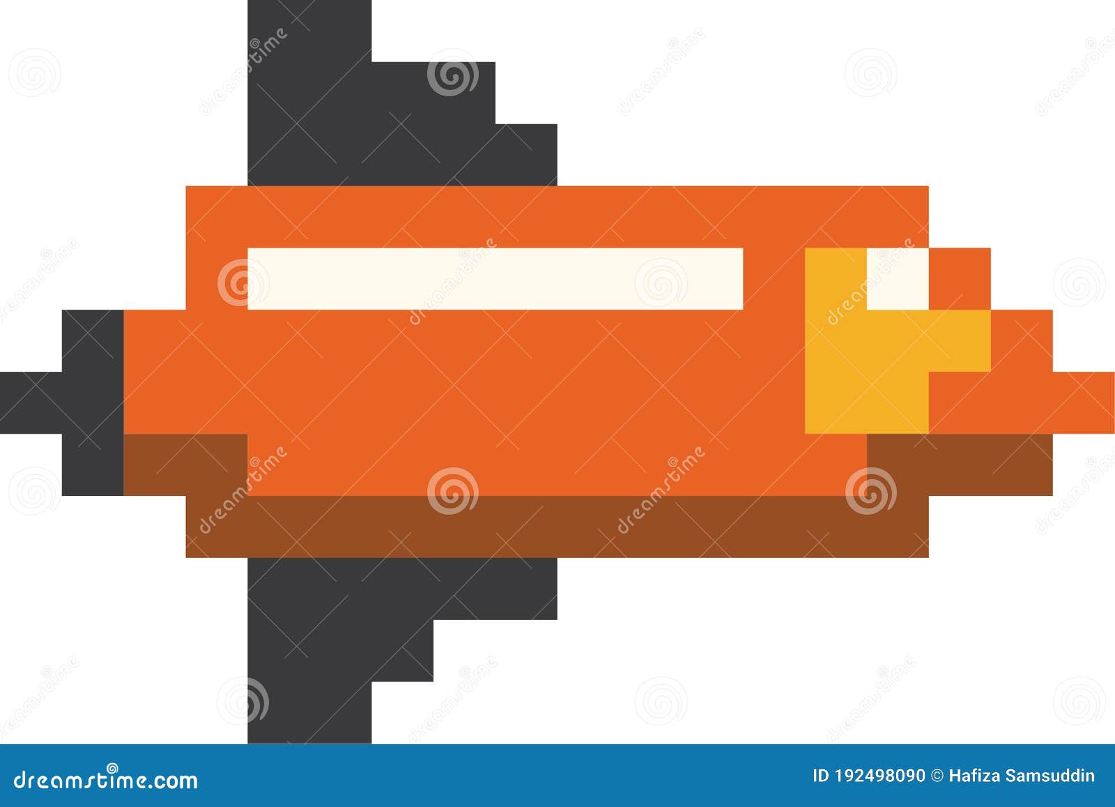 Pixel Art Rocket. Vector Illustration Decorative Design Stock Vector ...