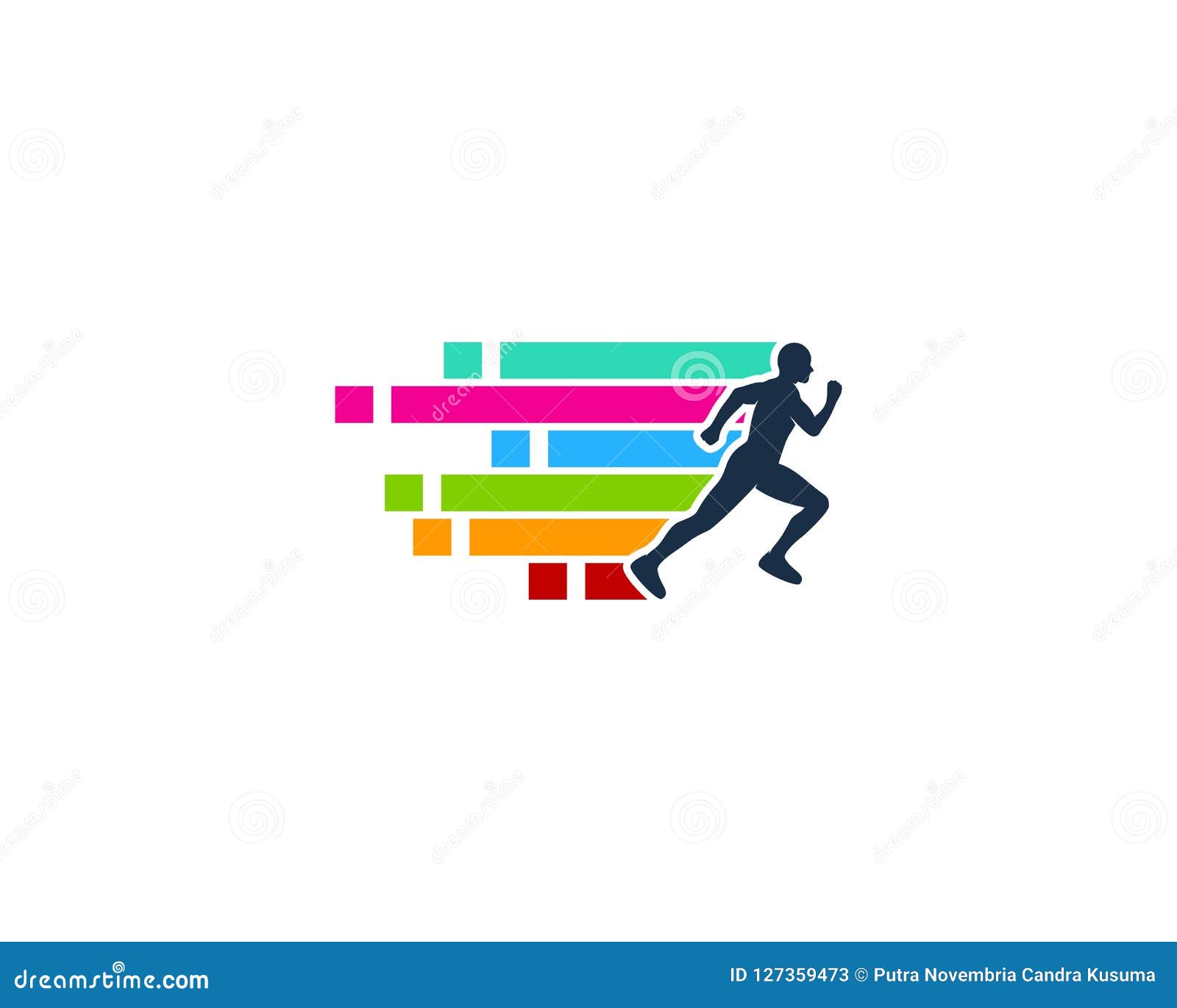 Pixel Art Run Logo Icon Design Ilustración del Vector - Ilustración de ...