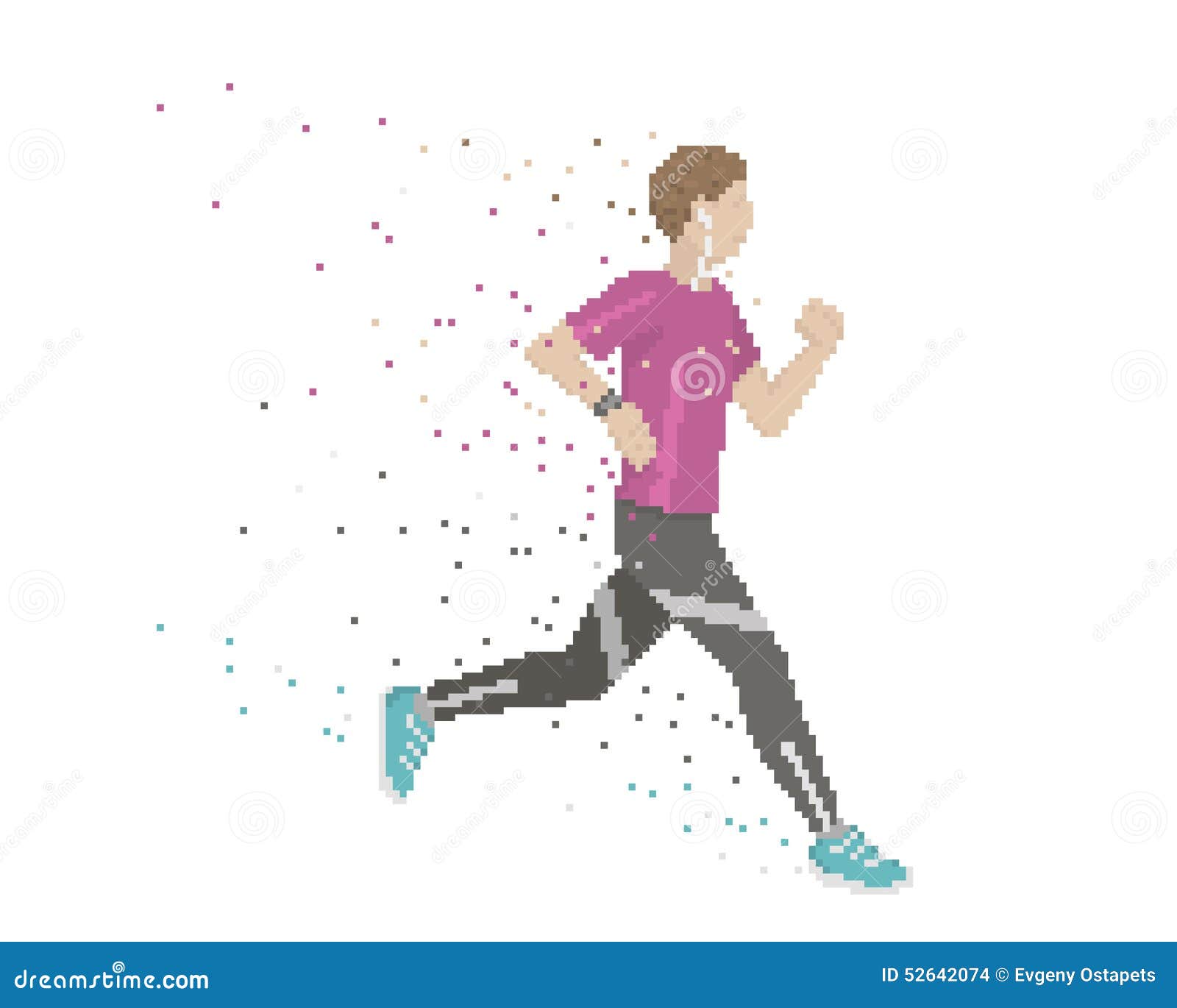 Pixel Art Runner ilustración del vector. Ilustración de estilizado ...