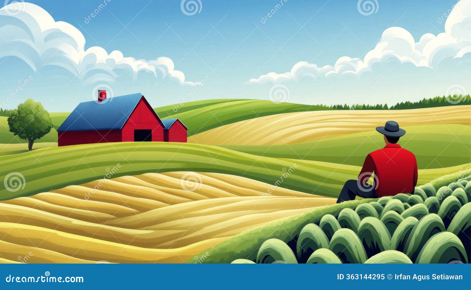 Pixel Art Rural Lake Night Cartoon Vector | CartoonDealer.com #240948011