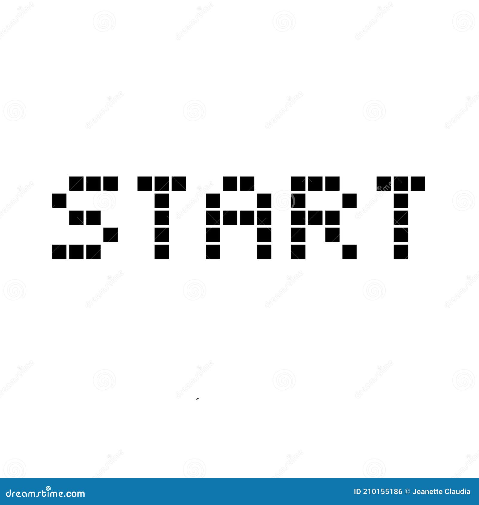 Pixel art saying start stock photo. Image of mobile - 210155186