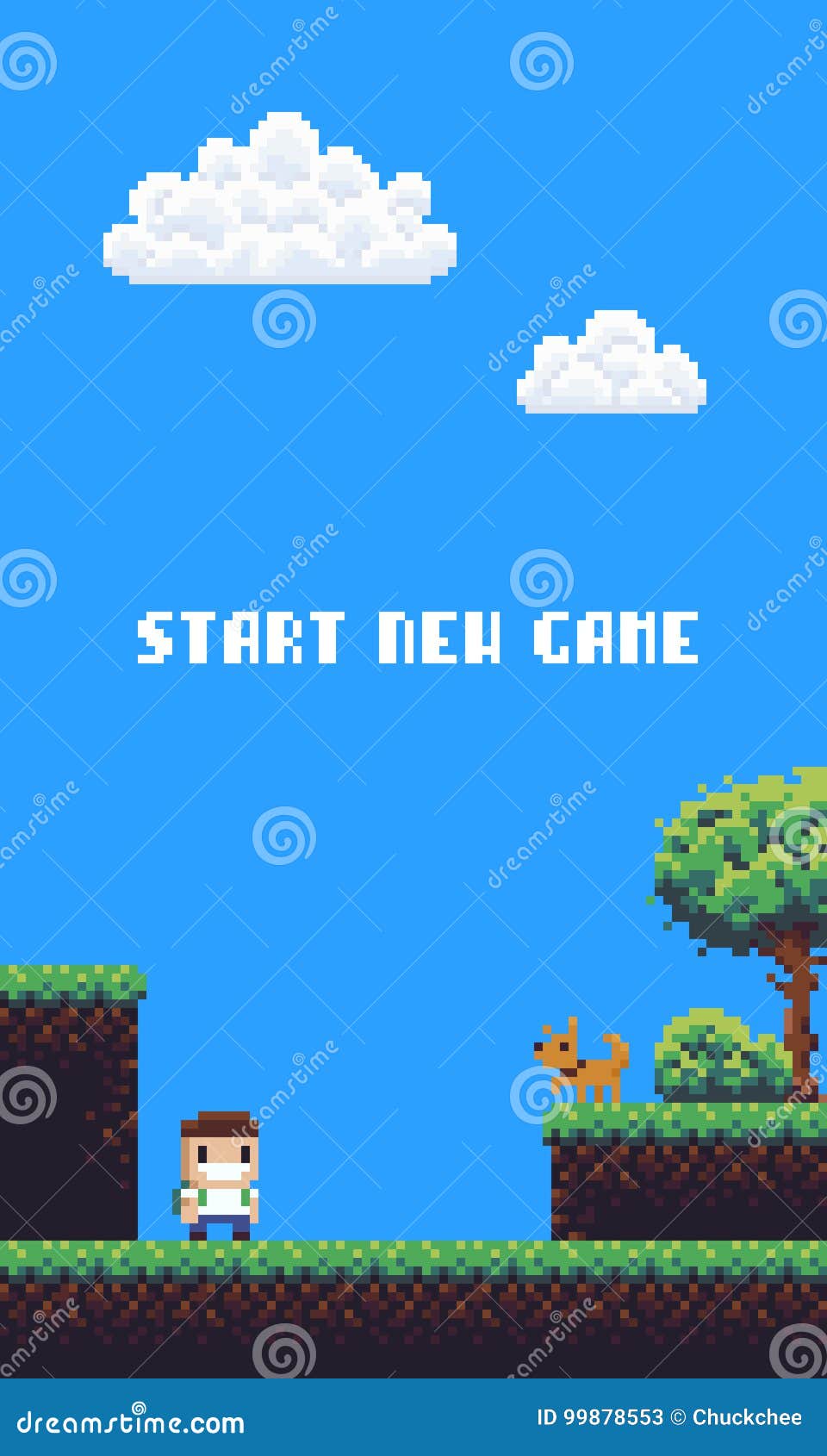 PIXEL Art Scene vektor illustrationer. Illustration av arkad - 99878553