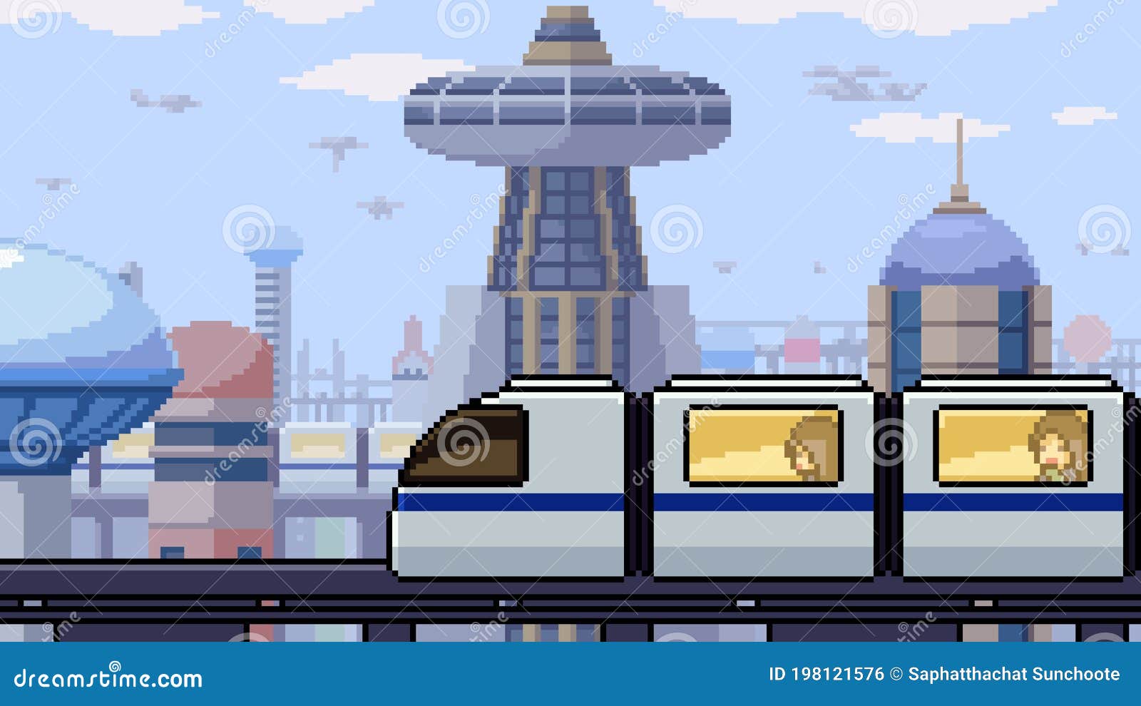 Futuristic Pixel Art
