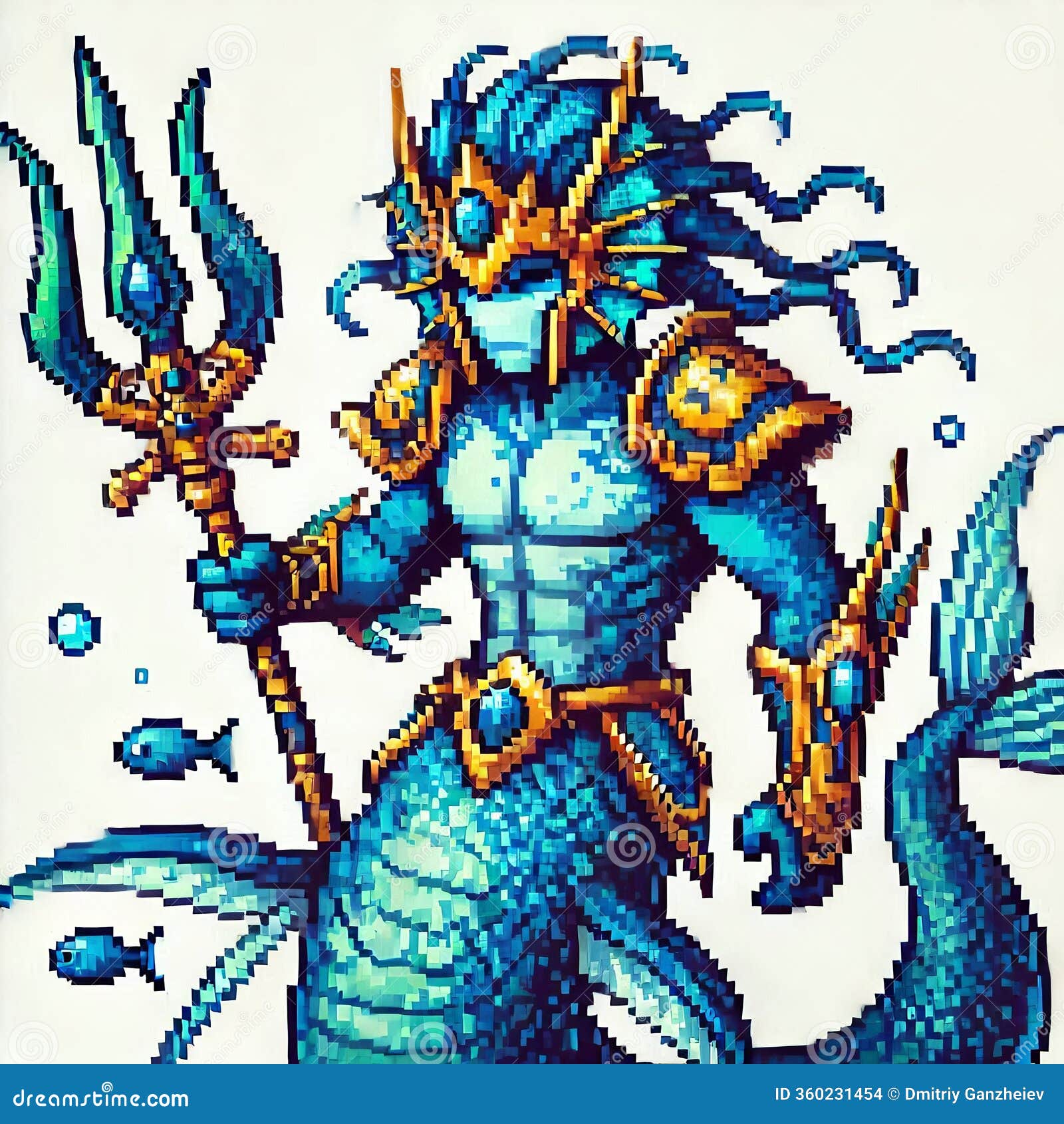 Pixel Art King Character. Fairytale Personage Vector Illustration ...