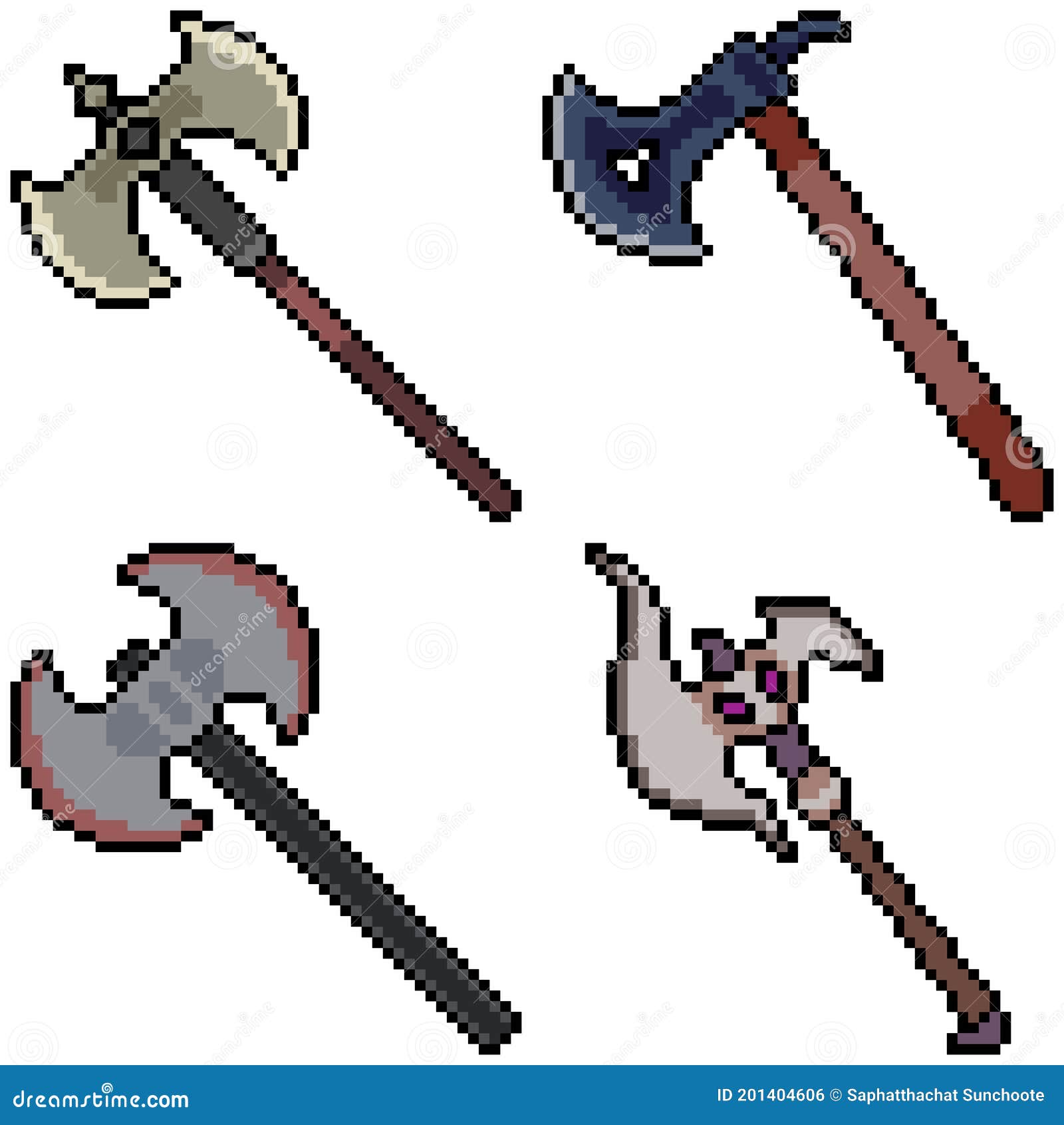 Pixel Art Isolated Axe Weapon Stock Vector - Illustration of doodle ...