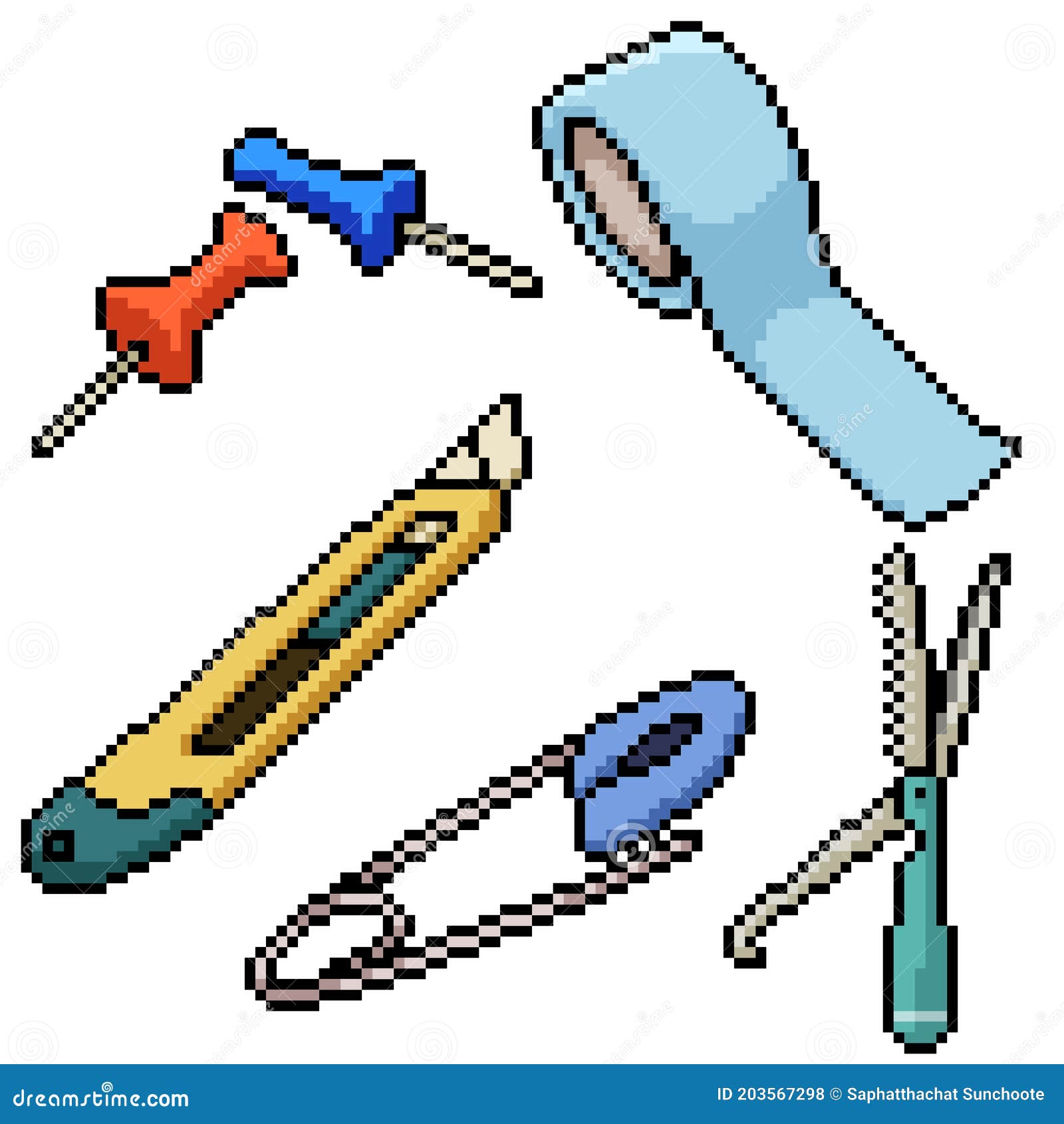 Pixel Art Isolated House Tool Stock Vector - Illustration of doodle ...