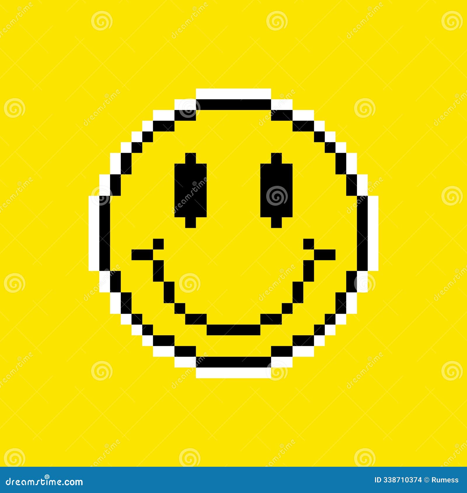 Pixel Art Smile Emoji Icon Vector Illustration Stock Vector ...