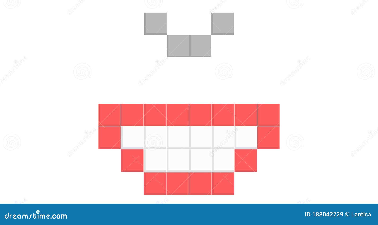 Pixel Art Smile. for Fans of Old Computer Games Stock Illustration ...
