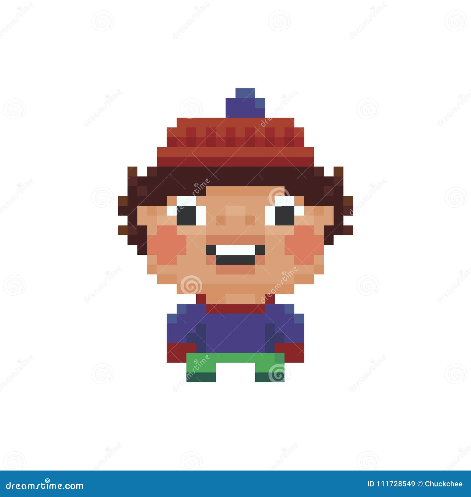 Pixel Art Kid stock vector. Illustration of retro, celebration - 111728549