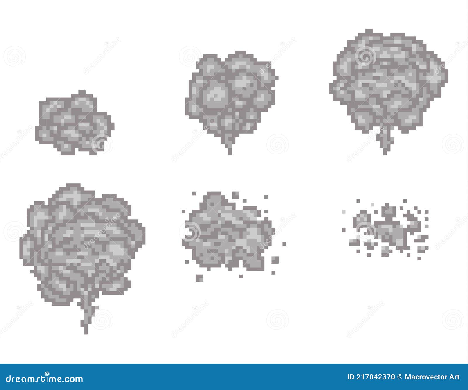 Pixel Art Smoke Animation Vector Frames for Game Design Stock Vector ...