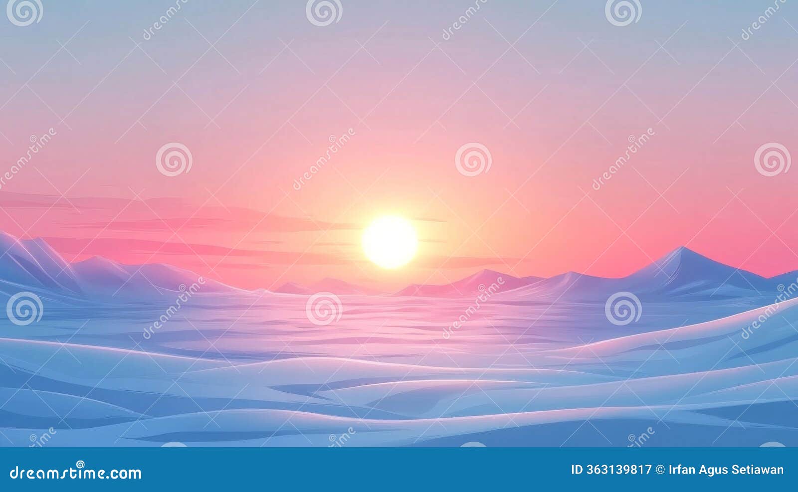Pixel Art Snowy Landscape Sunset Royalty-Free Stock Photography ...