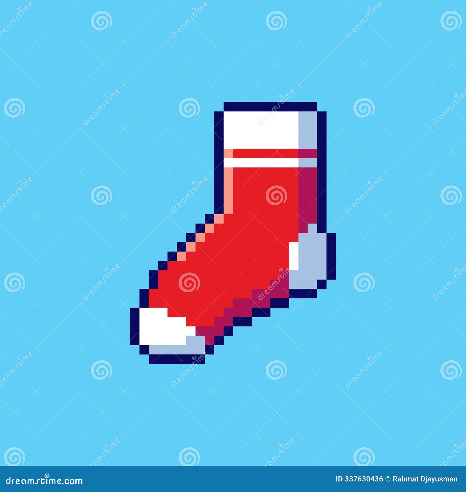 Pixel Art Sock Game Asset Design Stock Vector - Illustration of garment ...
