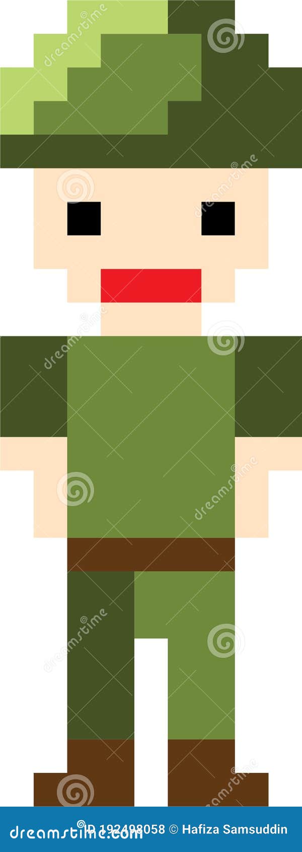 Pixel Art Soldier. Vector Illustration Decorative Design Stock Vector ...