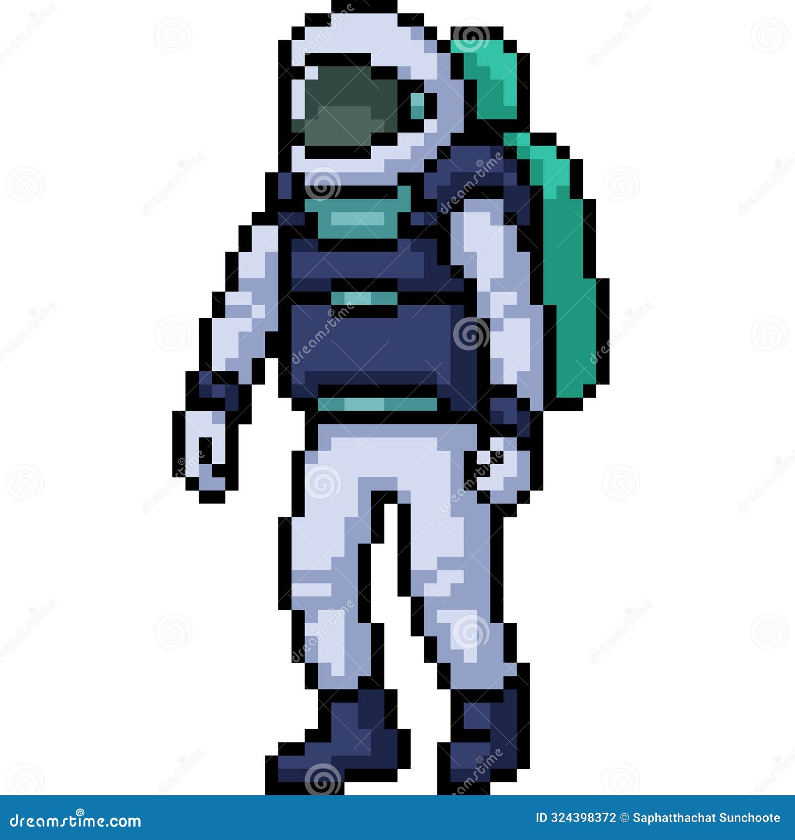 Pixel Art Astronaut. Spaceman 8 Bit Objects. Space Art, Digital Icons ...