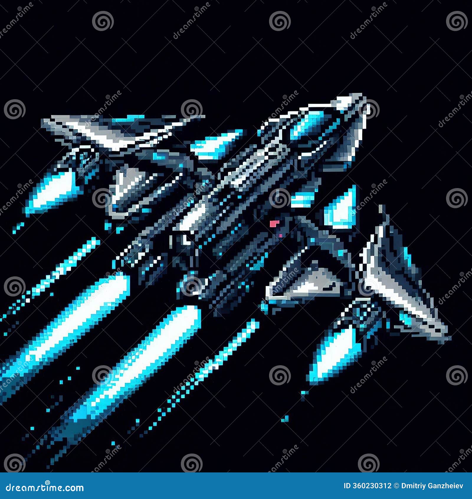 Pixel Art Space Fighter Stock Photography | CartoonDealer.com #360230312