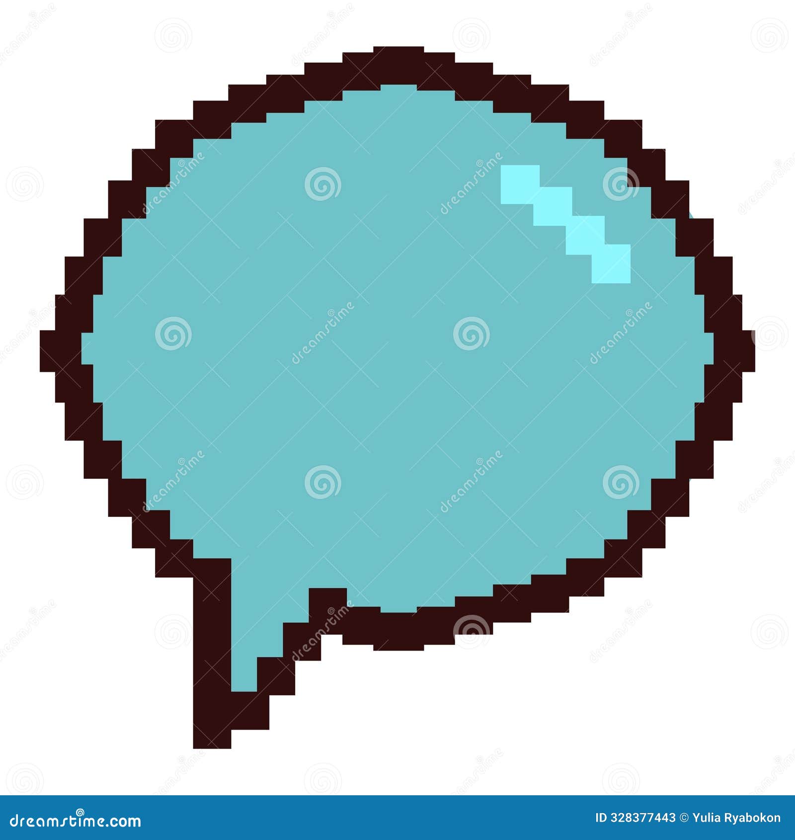 Pixel Art Speech Bubble Representing Online Communication Stock Vector ...