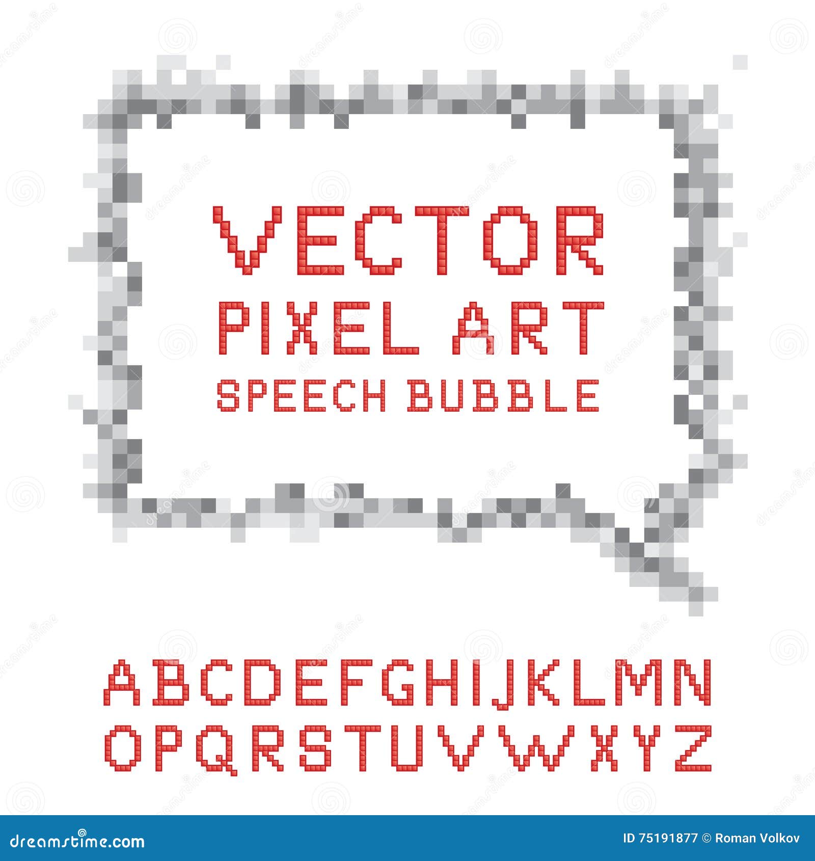 Pixel art speech bubble stock vector. Illustration of design - 75191877