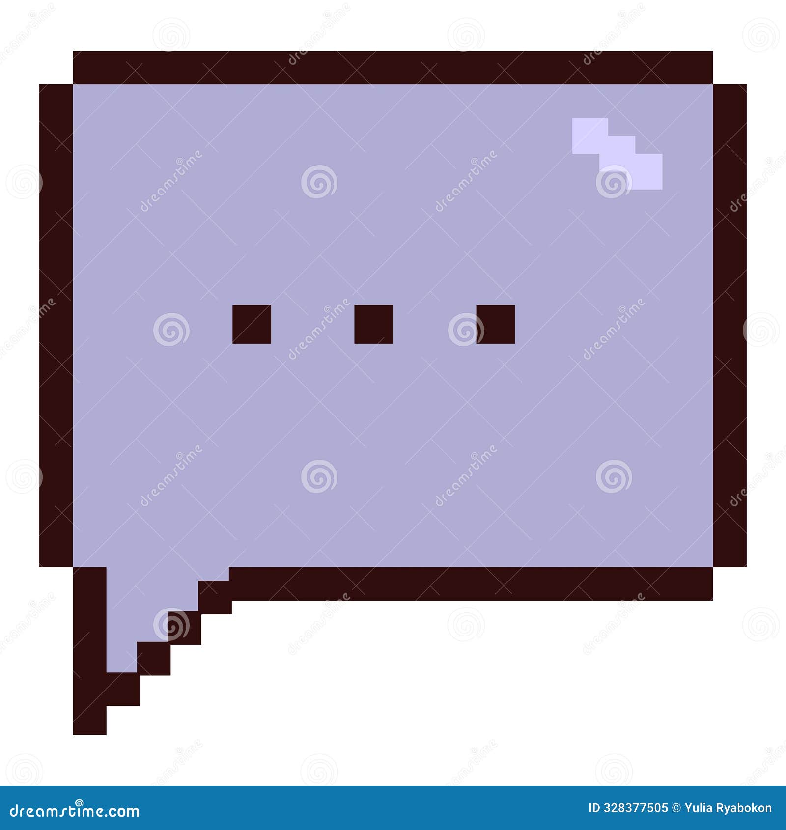 Pixel Art Speech Bubble Showing Three Dots For Suspense Cartoon Vector ...